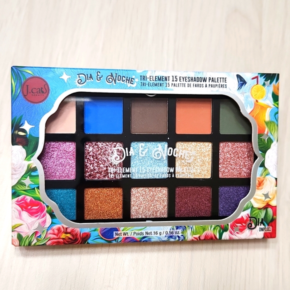 J.Cat Beauty | Makeup | Jcat Beauty Dia Noche Eyeshadow Palette In Dia Dnp1 15 Colors New | Poshmark